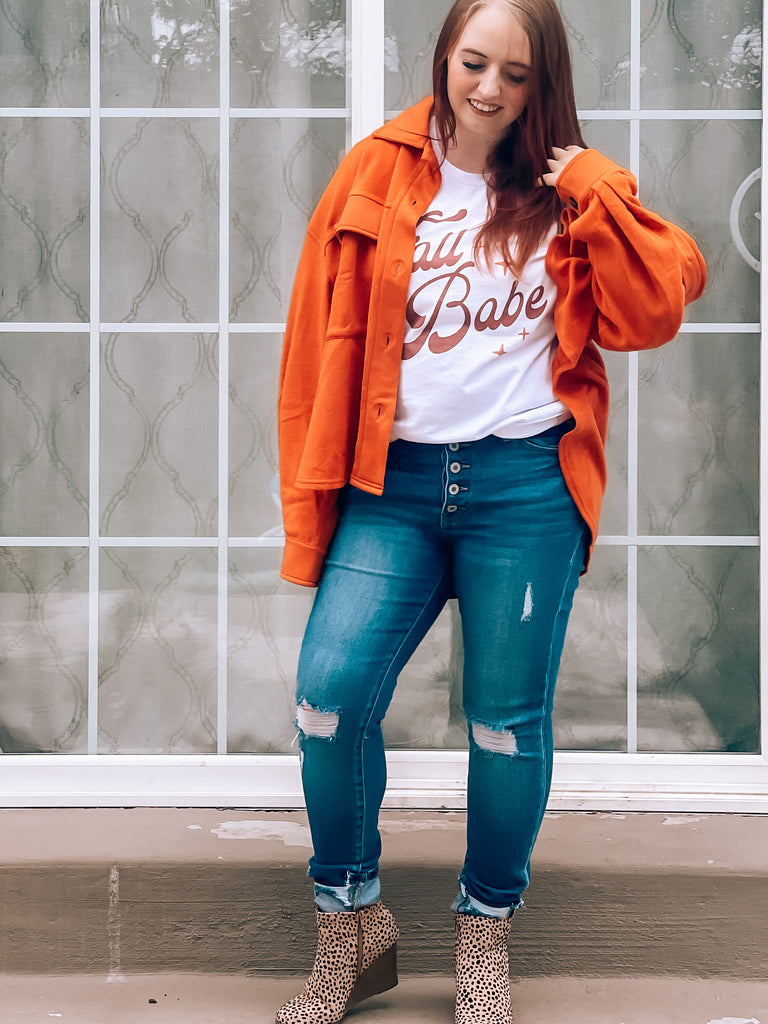 Matilda Shacket in Rust - MEDIUM – Simply Style